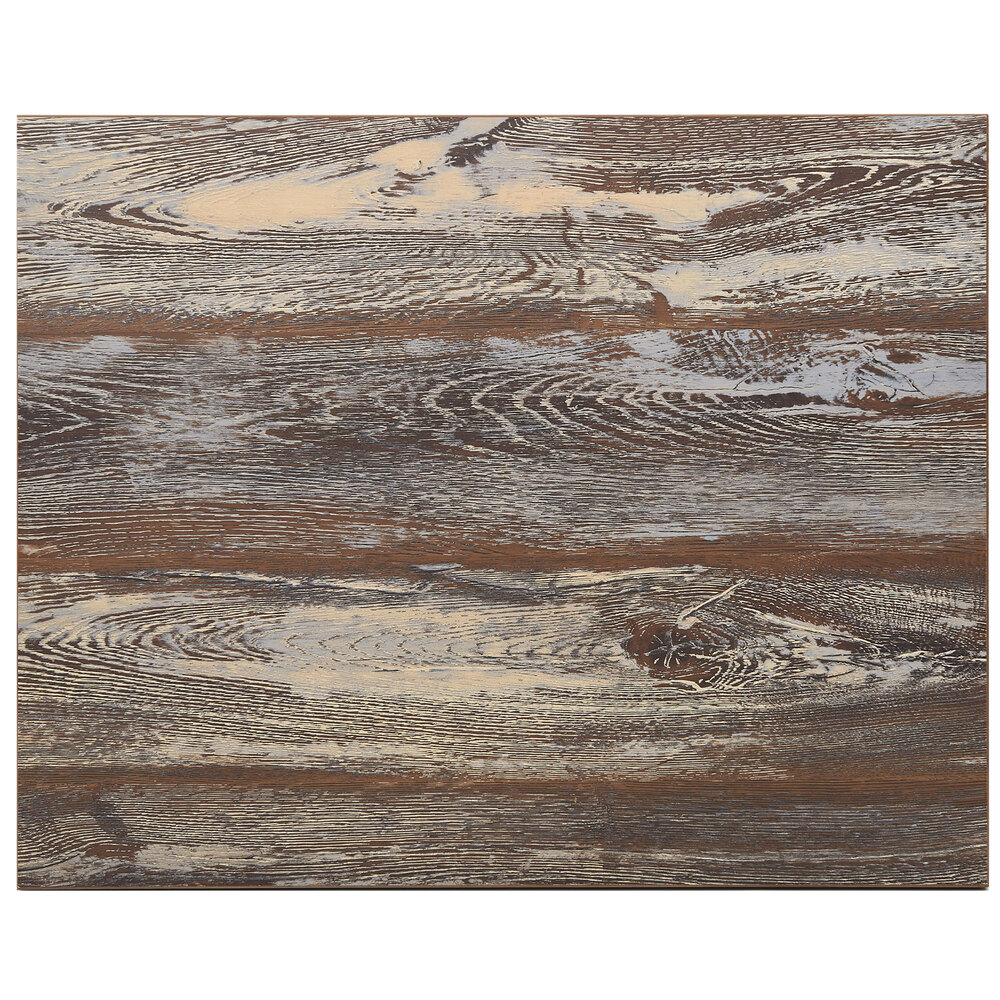 BFM Seating Relic Farm House 24" x 30" Rectangular Melamine Table Top ...