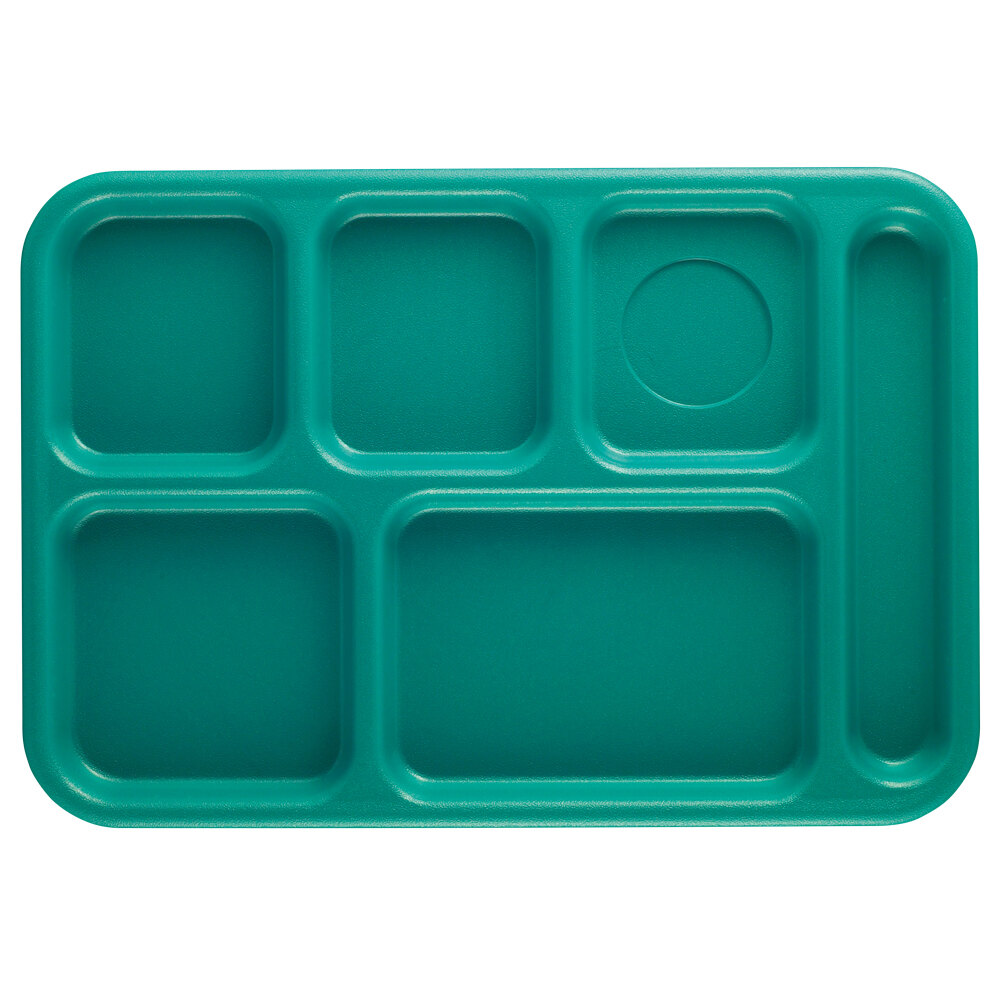 Cambro BCT1014414 Budget Right Handed ABS Plastic Teal 6 Compartment ...