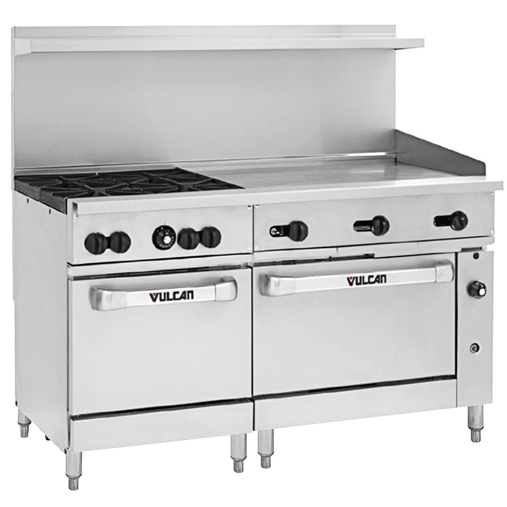 Vulcan 60RS-36G4B Endurance 60" Natural Gas Range with 4 Burners, 36 ...