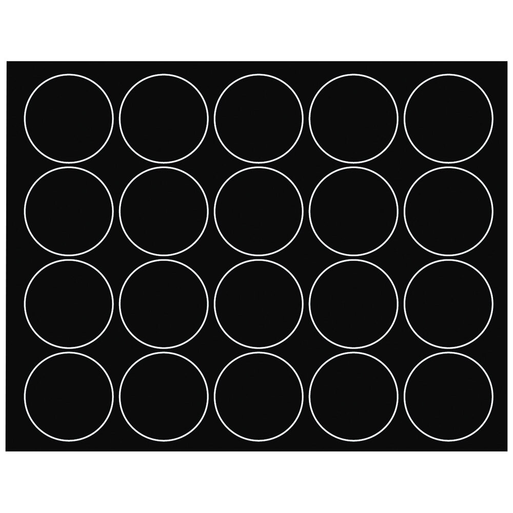 MasterVision BVCFM1605 3/4" Black Interchangeable Circle Magnets - 20/Pack