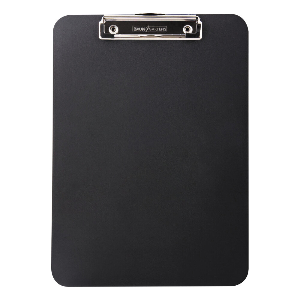 Mobile Ops 61624 1/2" Capacity 8 1/2" x 11" Black Recycled Plastic ...