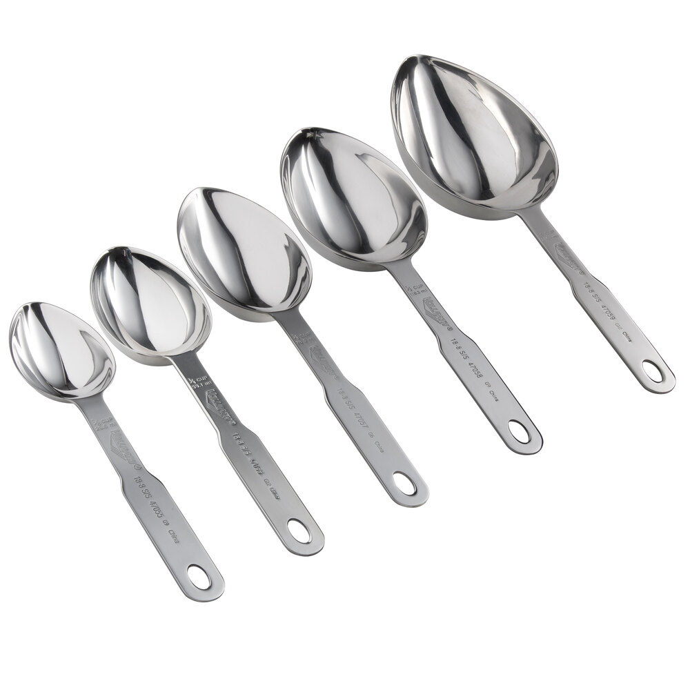 Vollrath 5-Piece Stainless Steel Oval Measuring Scoop Set