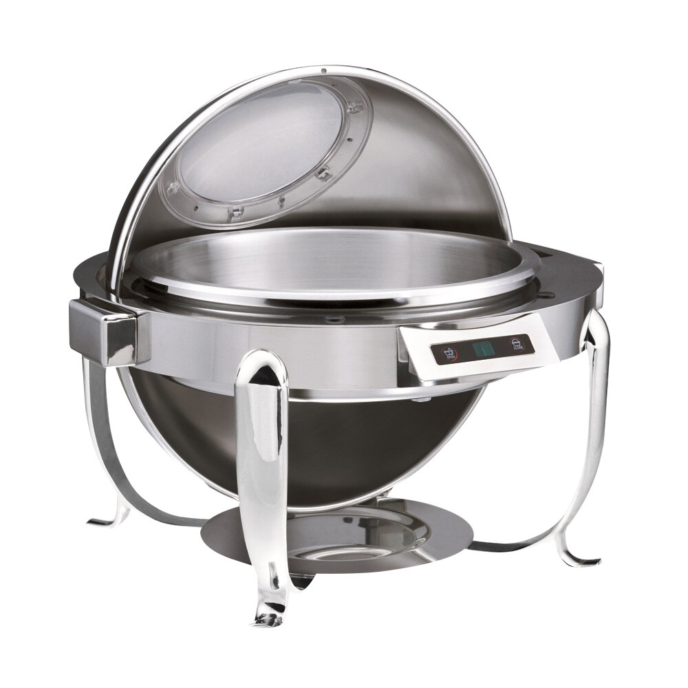Bon Chef 16000CH Roman Elite 9 Qt. Round Chrome Electric Chafer with ...
