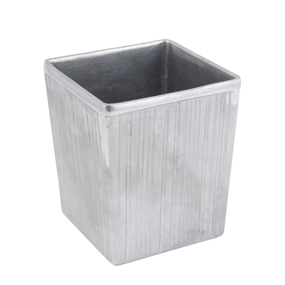Bon Chef 9504P 100 oz. Pewter Glo Cast Aluminum Straight Sided Square Bowl
