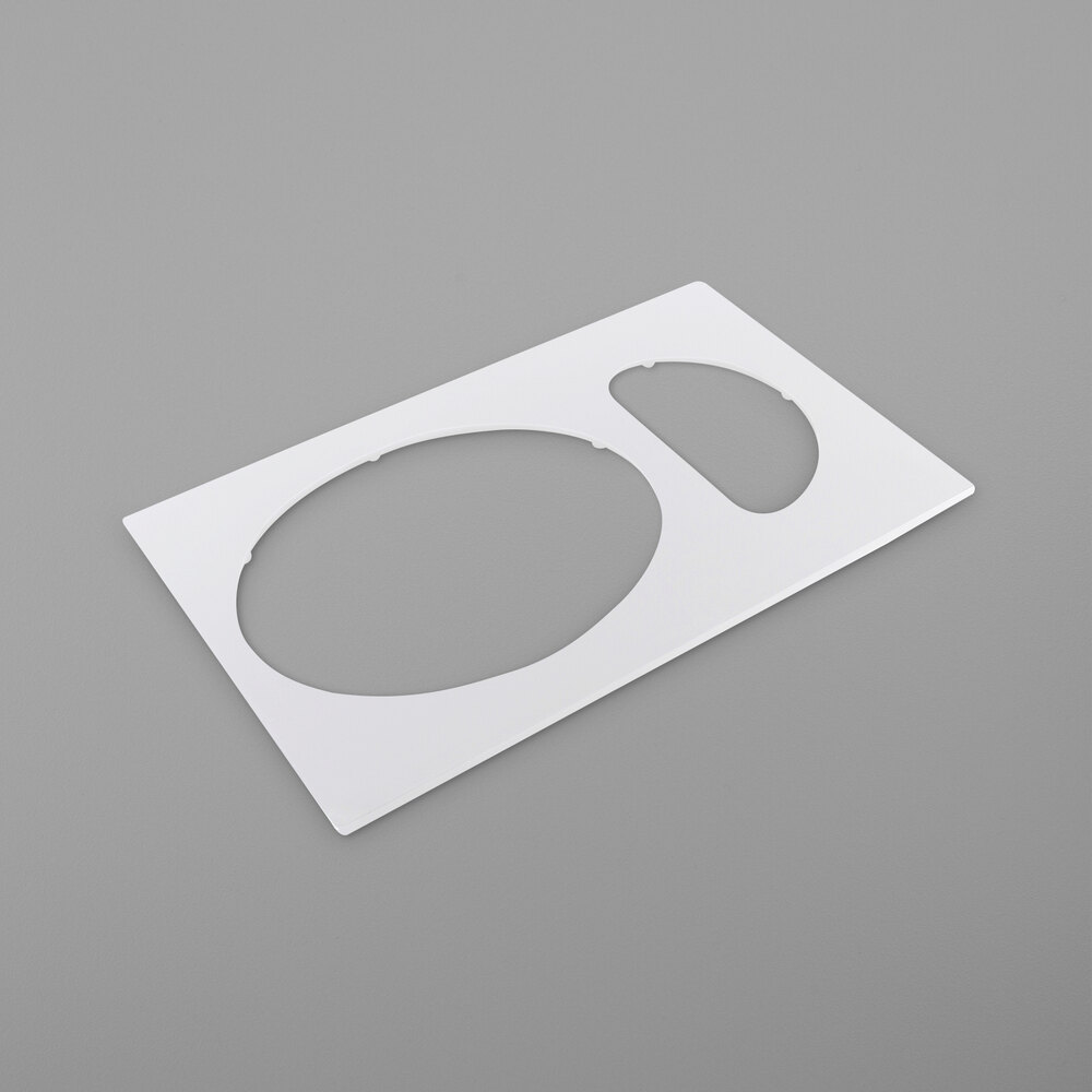 Bon Chef 52058WHT EZ Fit White Bonstone Full-Size Tile with Two Cutouts ...