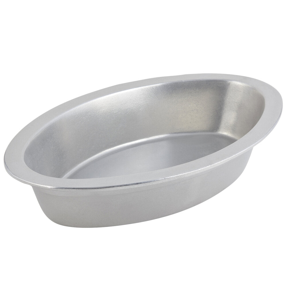 Bon Chef 5099P 7 Qt. Pewter-Glo Cast Aluminum Oval Casserole