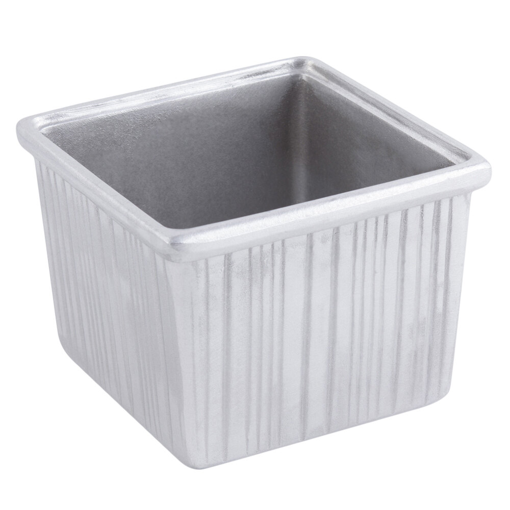Bon Chef 9501P 232 oz. Pewter Glo Cast Aluminum Straight Sided Square Bowl