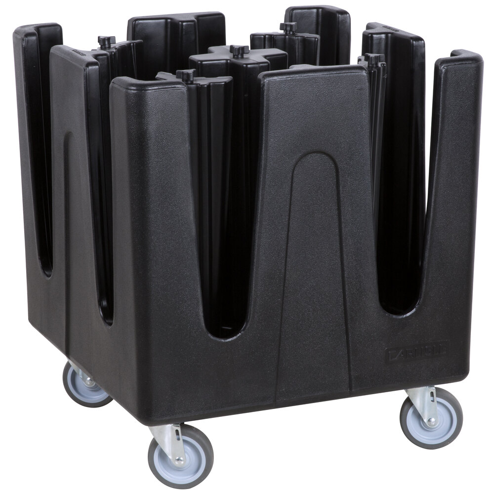 Carlisle ADS403 Optimizer Adjustable Small Dish Dolly with 4 Dividers