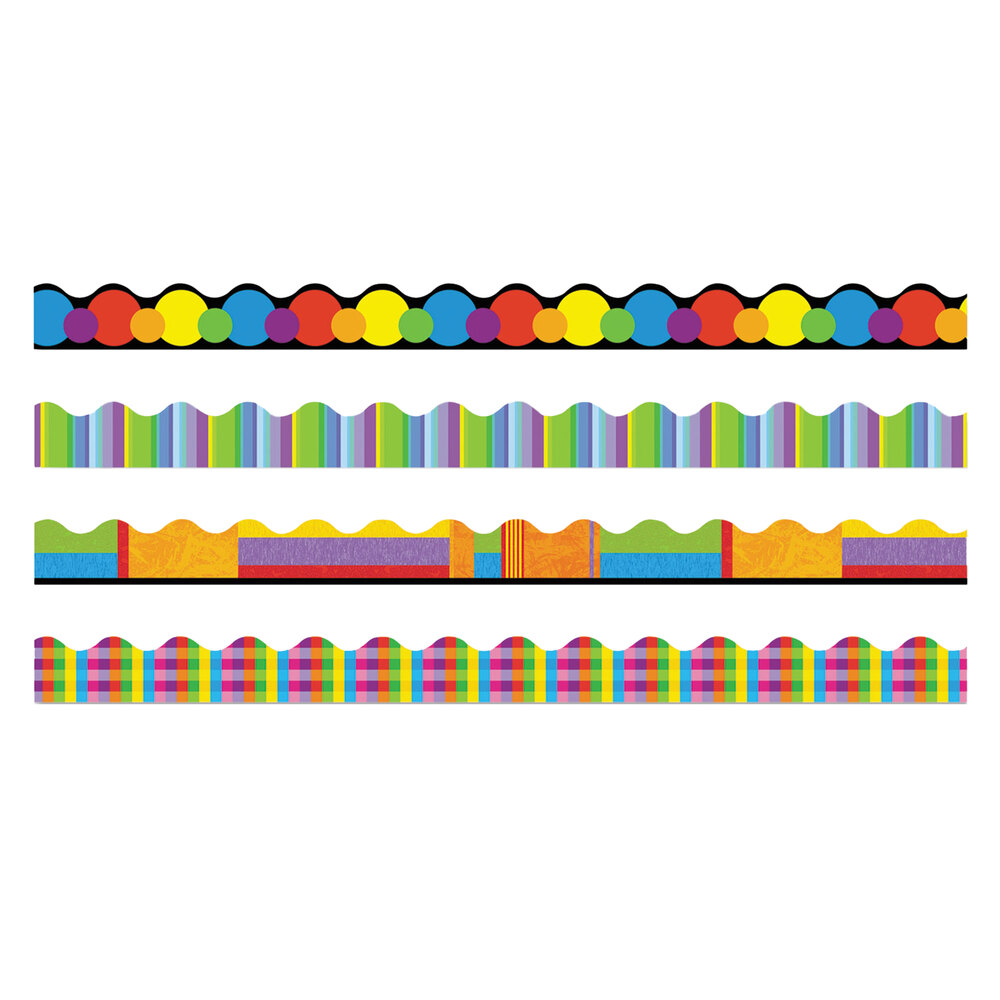 Trend T-92908 Terrific Trimmers Color Collage Variety Pack Border - 48/Set