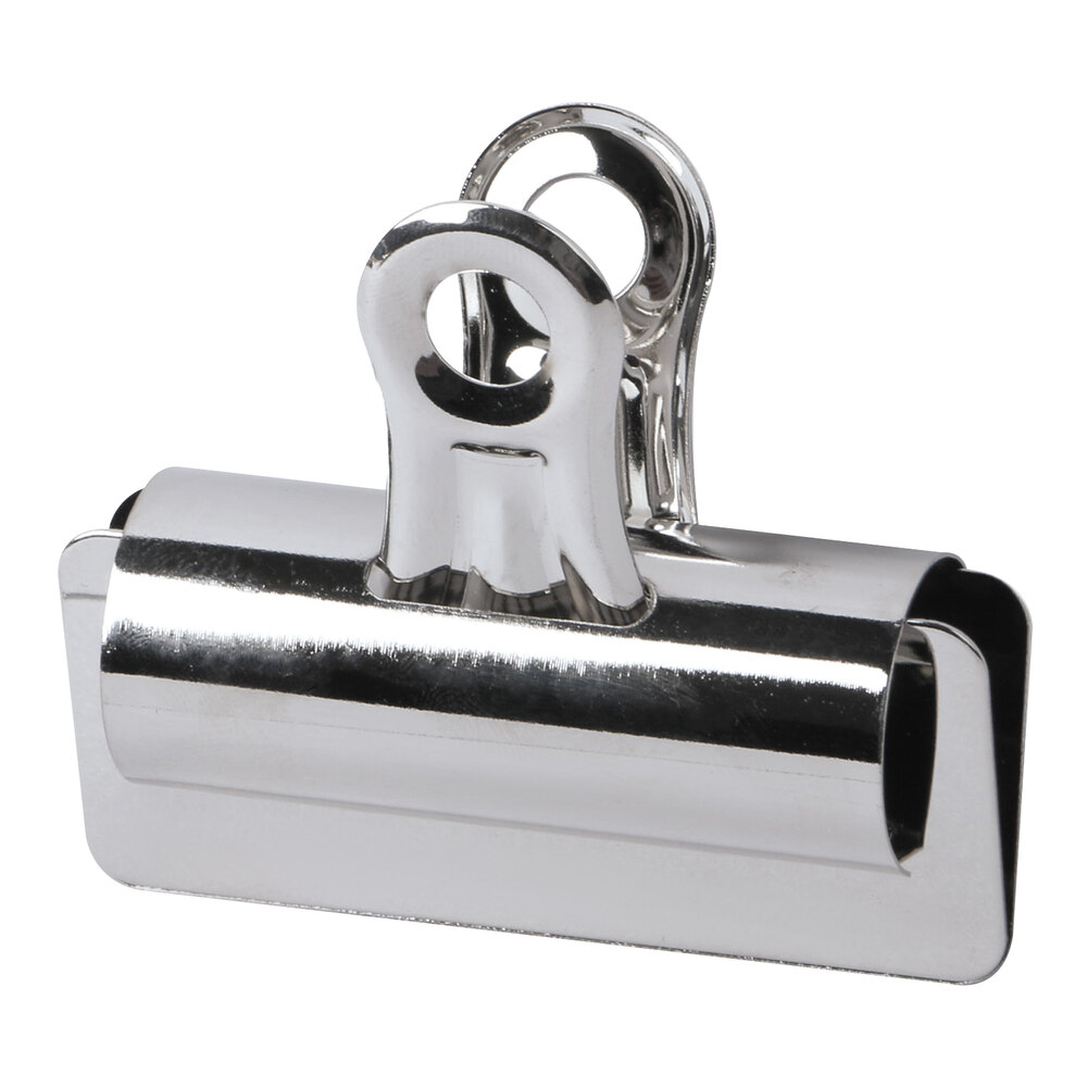 Universal UNV31265 7/8" Capacity Nickel-Plated Steel Bulldog Clip - 12/Pack