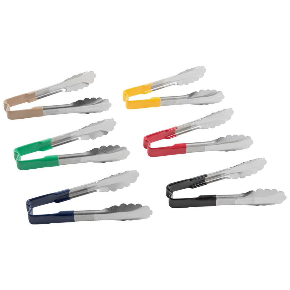 Vollrath Jacob's Pride 6" Stainless Steel Scalloped Tongs HACCP Kit ...