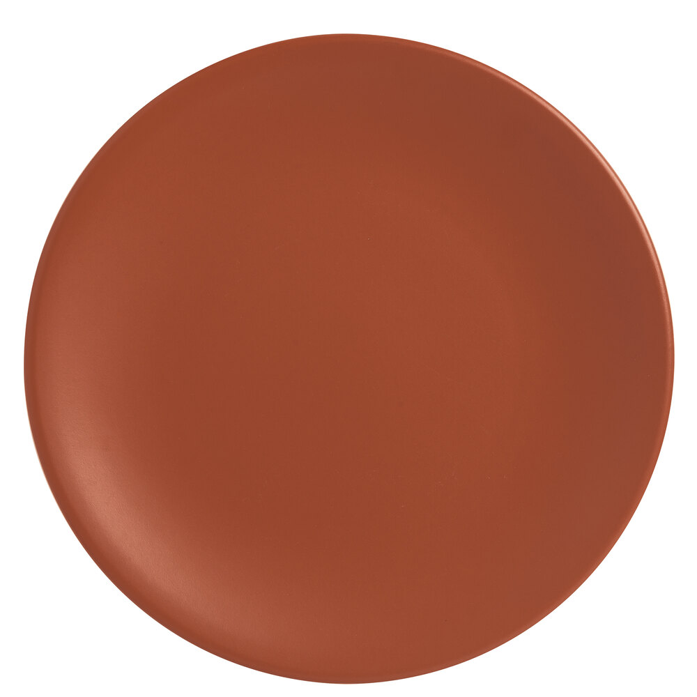 Libbey DRI-3-C Driftstone 11" Clay Satin Matte Porcelain Coupe Plate ...
