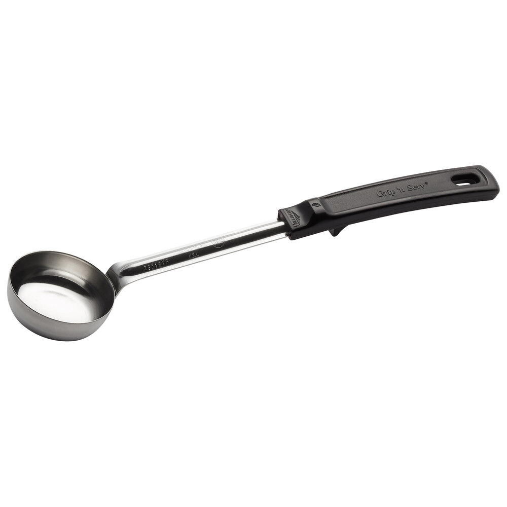 Vollrath 61157 2 oz. Black Solid Round Stainless Steel Spoodle® Portion ...