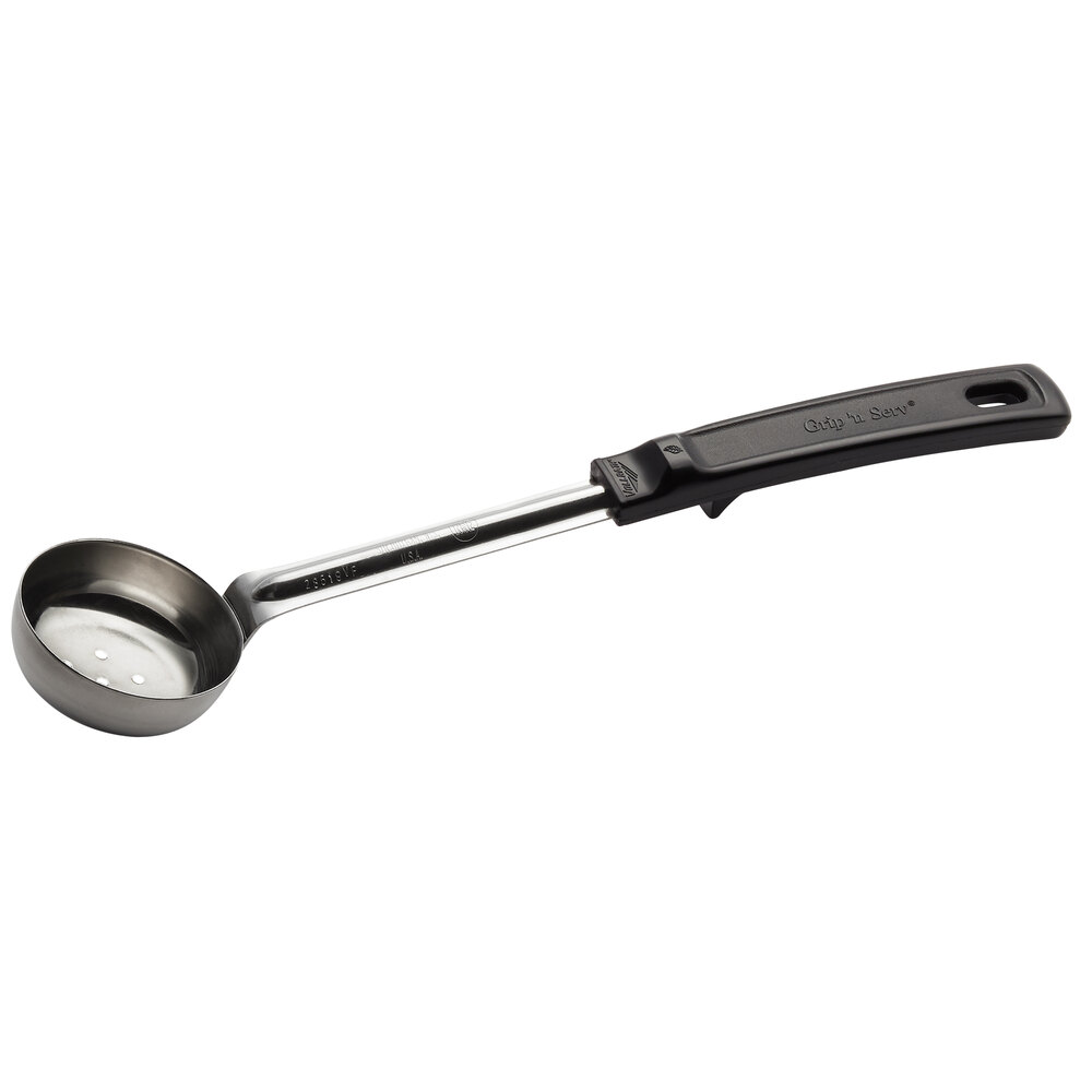 Vollrath 61155 2 oz. Black Perforated Round Stainless Steel Spoodle ...