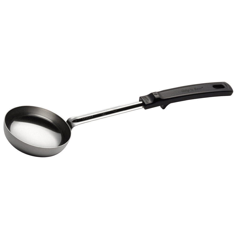 Vollrath 61174 5 oz. Black Solid Round Stainless Steel Spoodle® Portion ...