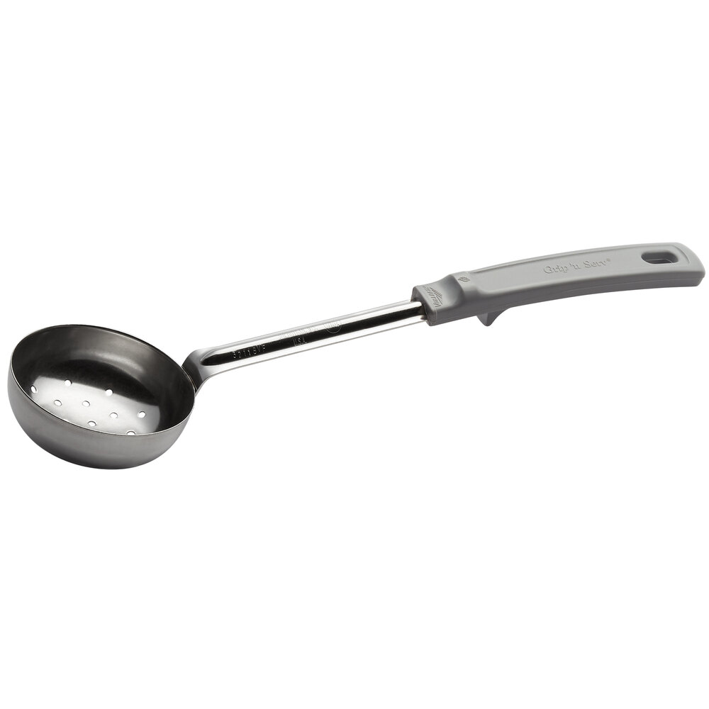 Vollrath 62170 4 oz. Gray Perforated Round Stainless Steel Spoodle ...