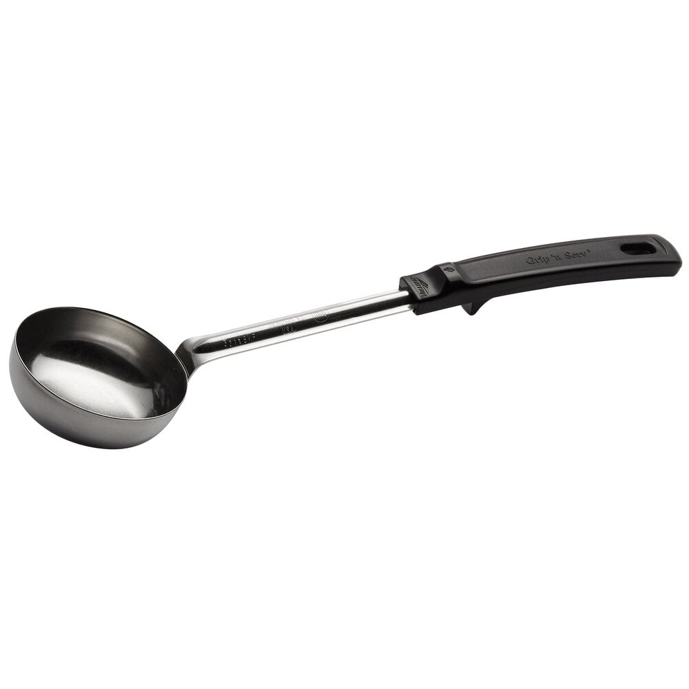 Vollrath 61172 4 Oz Black Solid Round Stainless Steel Spoodle Portion
