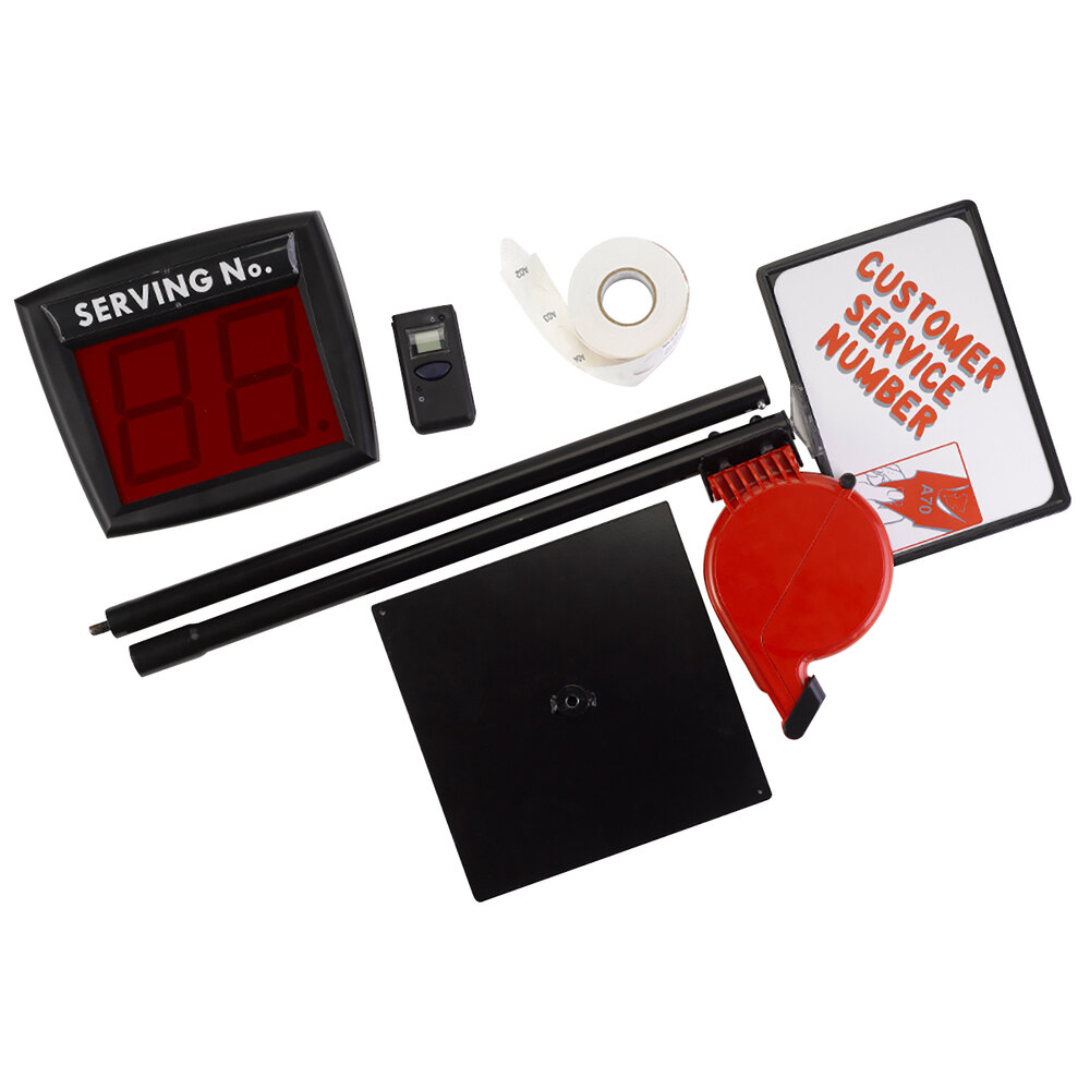 Garvey TAGS-10003 My Turn Digital Take-A-Number Kit with White Tickets