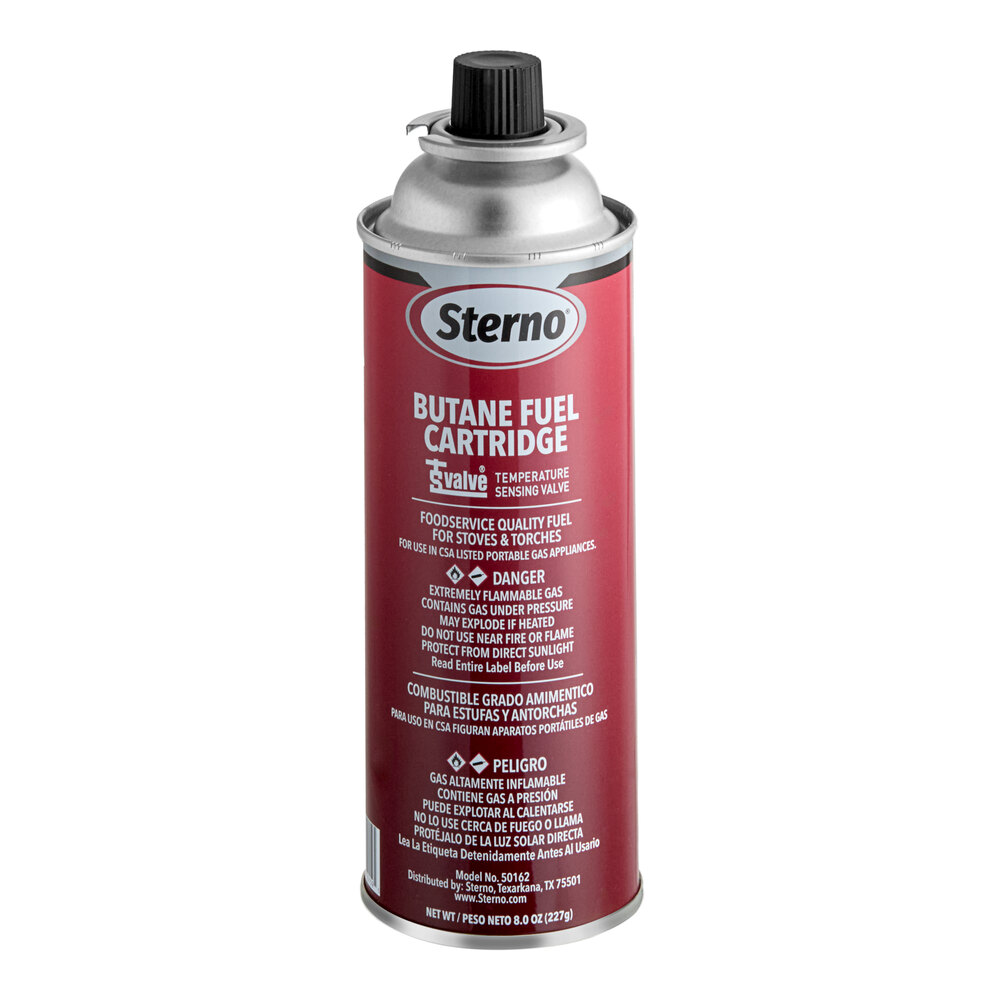 Sterno Butane Fuel Refill Cartridge - 8 oz. Canisters (12/Case)