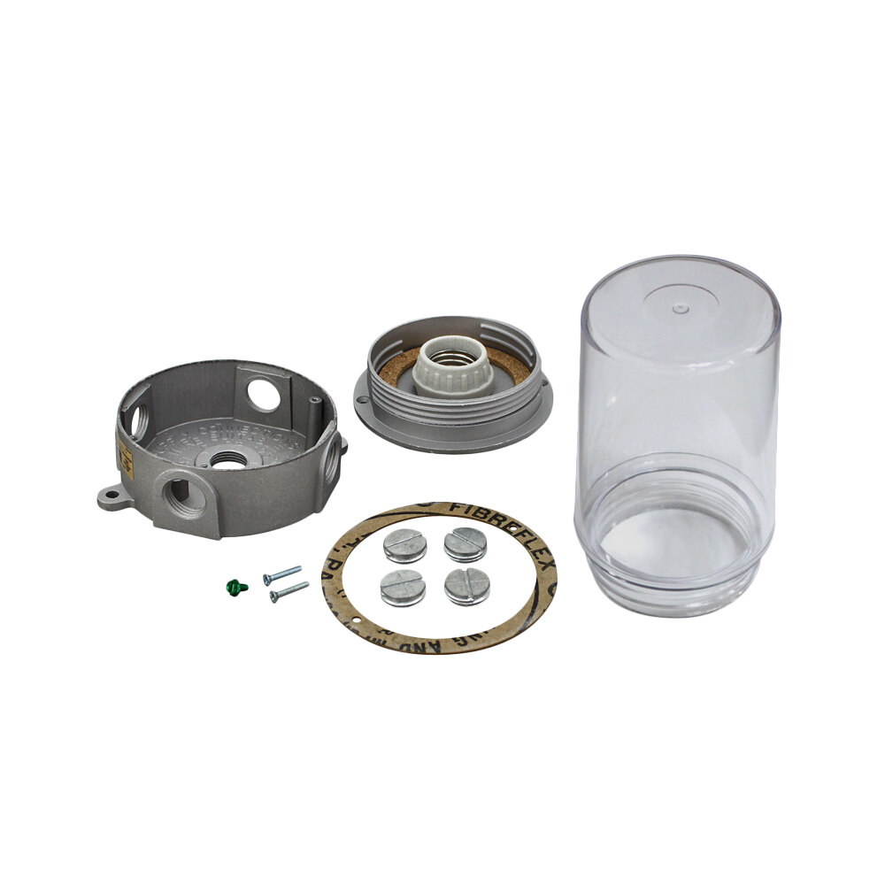 AllPoints 8012557 Light Fixture with Junction Box and Lexan Globe