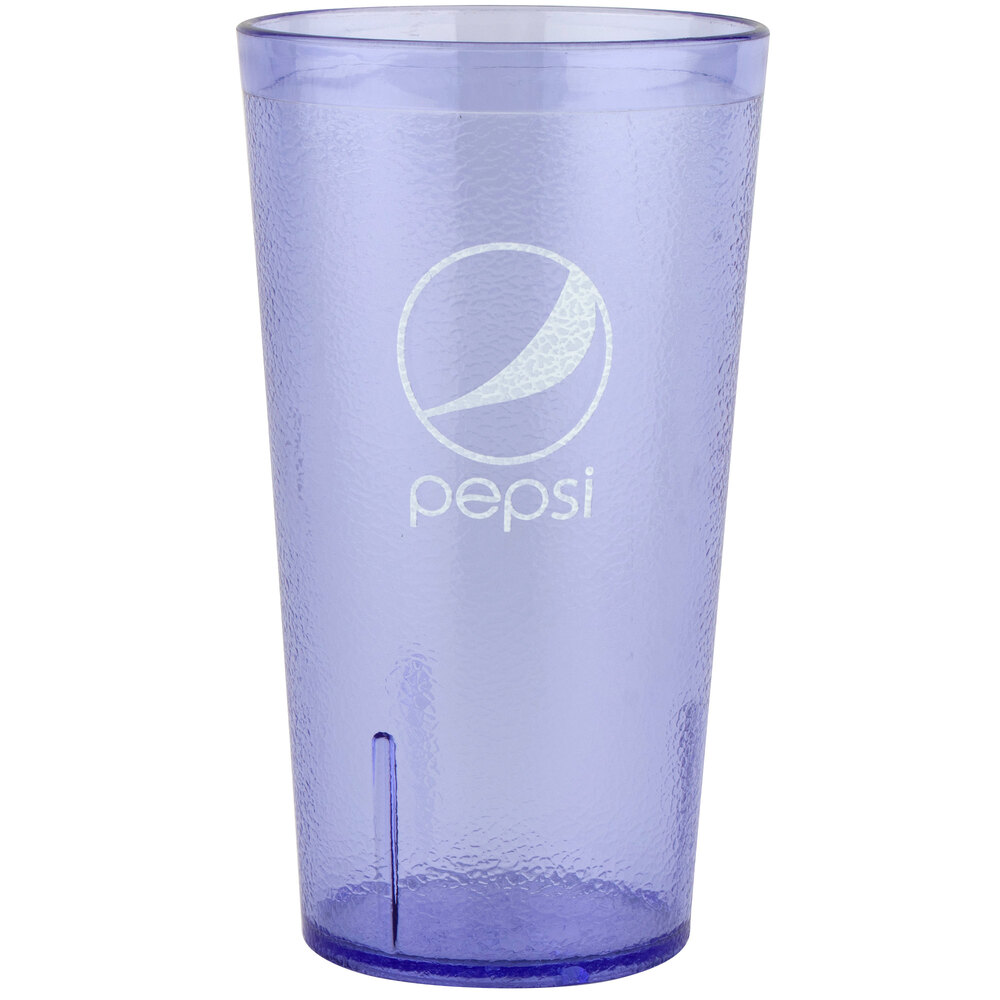 GET 6616-BP Pepsi® Textured 16 oz. Blue SAN Plastic Tumbler - 72/Case