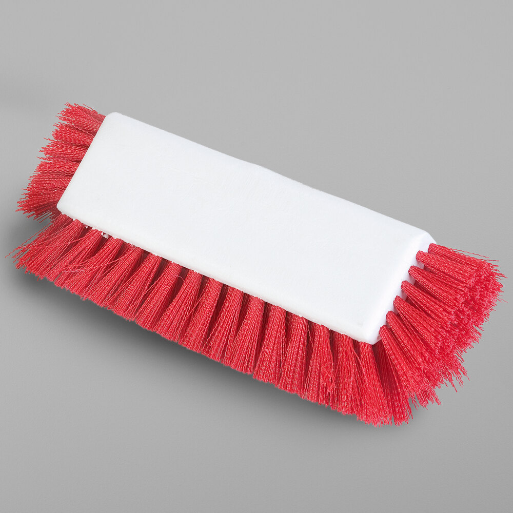 Carlisle 40422EC05 Sparta Spectrum 10" Hi-Lo Red Floor Scrub Brush With ...