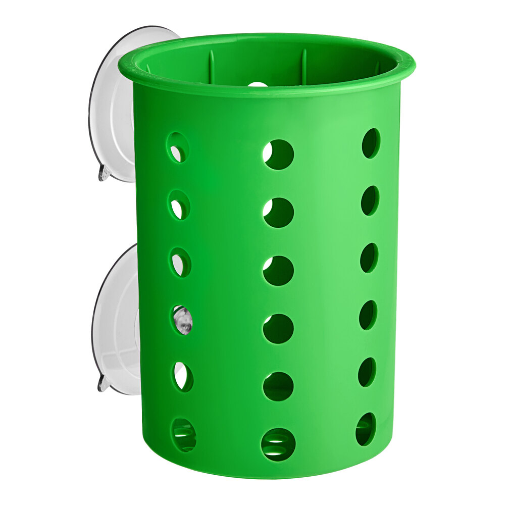 Steril-Sil PN1-LIME Lime Perforated Plastic Flatware Cylinder with ...