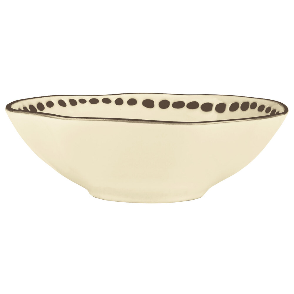 Libbey DULCET-5C Dulcet 50 oz. Cream Stoneware Serving Bowl - 12/Case