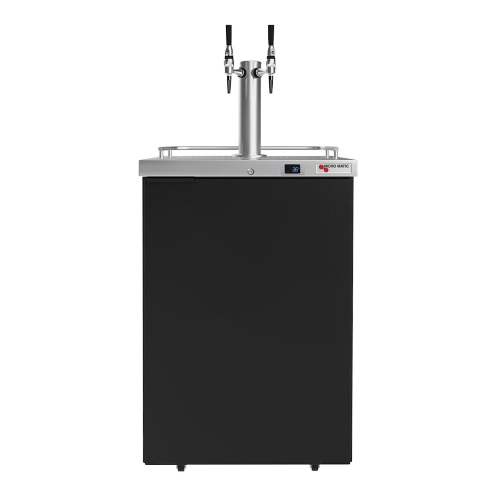 Micro Matic MDD23-E-AMER Americano 25" Black Kegerator Nitro Cold Brew ...