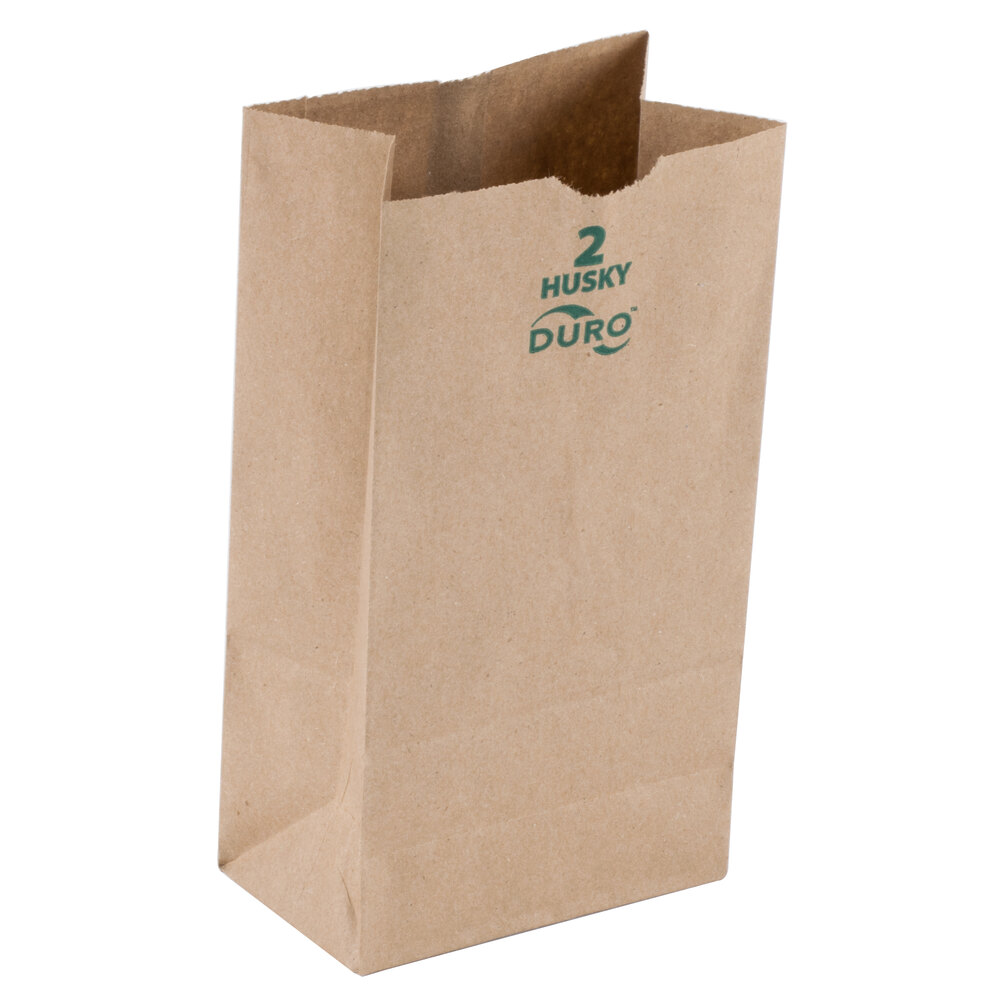 Duro Husky Dubl Life 2 lb. Heavy Duty Brown Bag - 400/Bundle