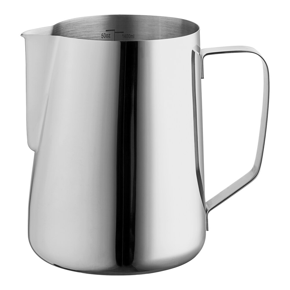 Choice 50 oz. Polished Stainless Steel Pitcher