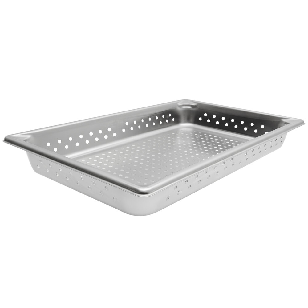 Vollrath 30023 Super Pan V® Full Size 2 1/2" Deep Anti-Jam Perforated ...