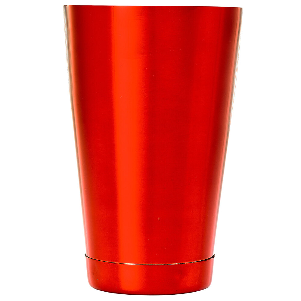 Barfly® M37083RD 18 oz. Red Half Size Cocktail Shaker Tin