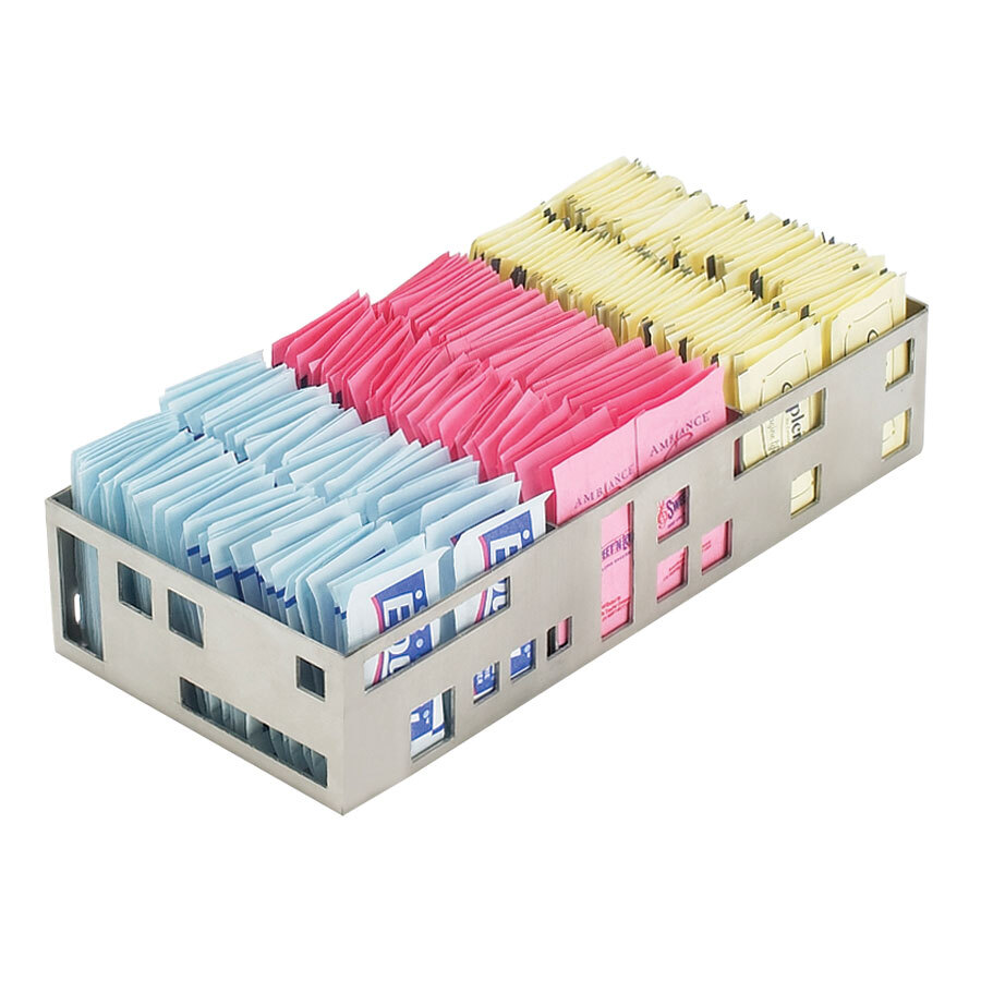 Cal-Mil 1611-55 Squared Stainless Steel Packet Organizer - 9 1/2" x 4 1 ...