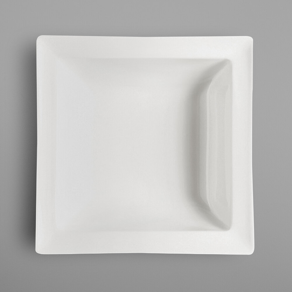 RAK Porcelain Classic Gourmet 6.8 oz. Ivory Porcelain Square Salad Bowl ...