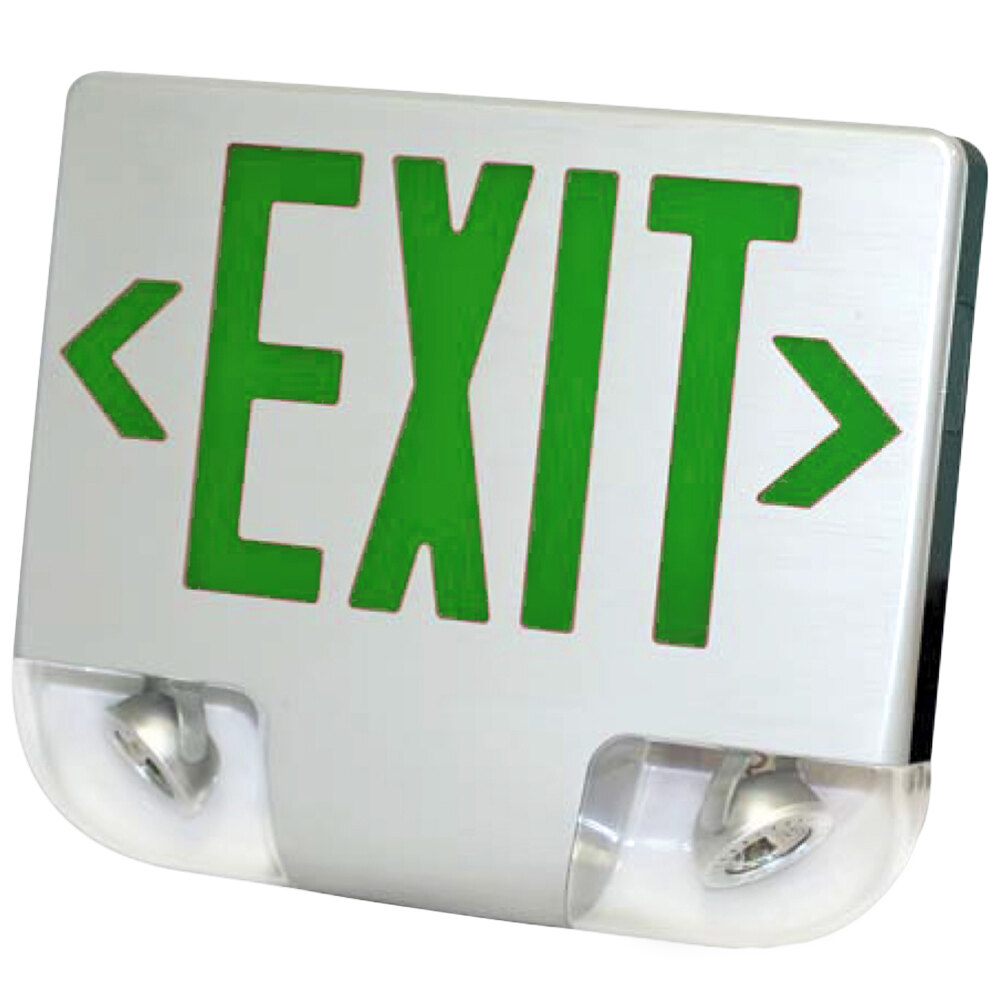 CLS 02-CXA1GWW-B Single Face White Exit Sign and Emergency Light ...