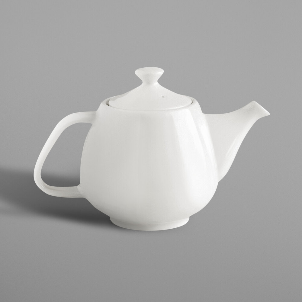 RAK Porcelain Nano 13.6 oz. Ivory Porcelain Teapot and Lid - 4/Case