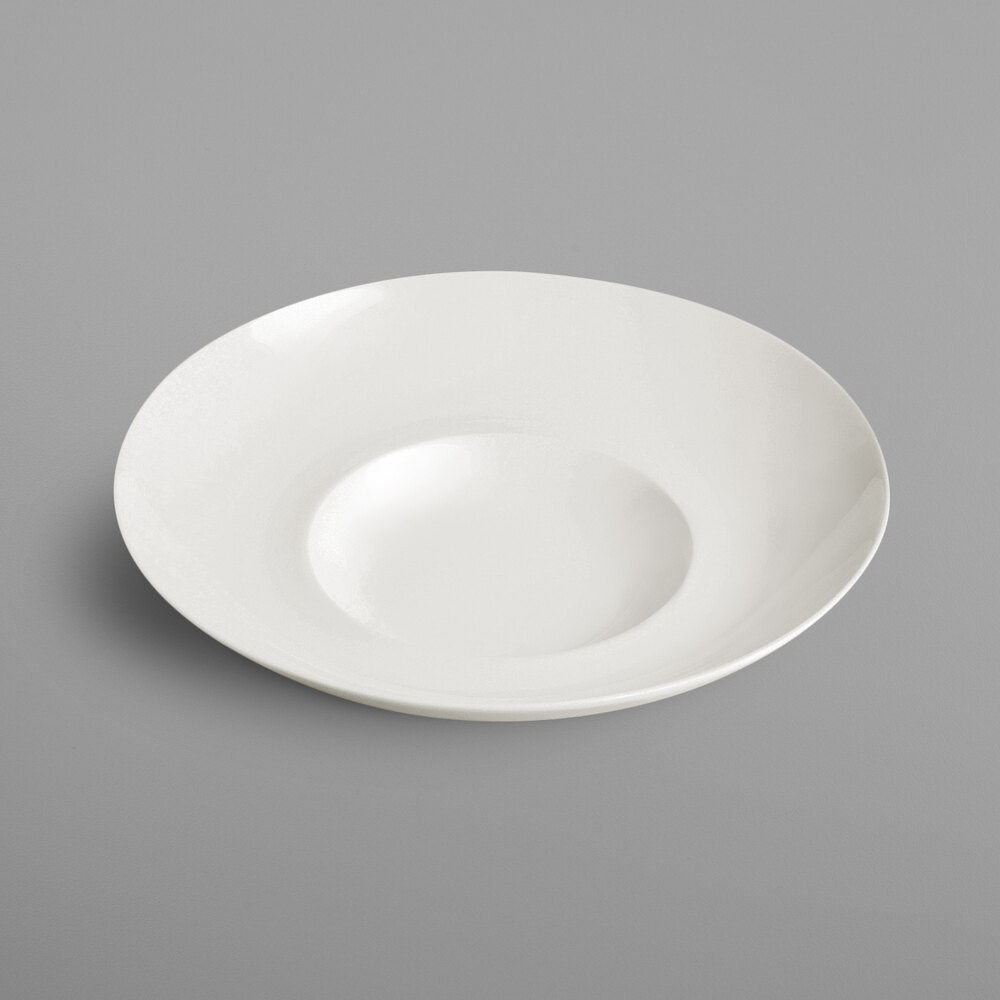 RAK Porcelain Fine Dine 11 7/16" Ivory Porcelain Gourmet Deep Plate - 6 ...