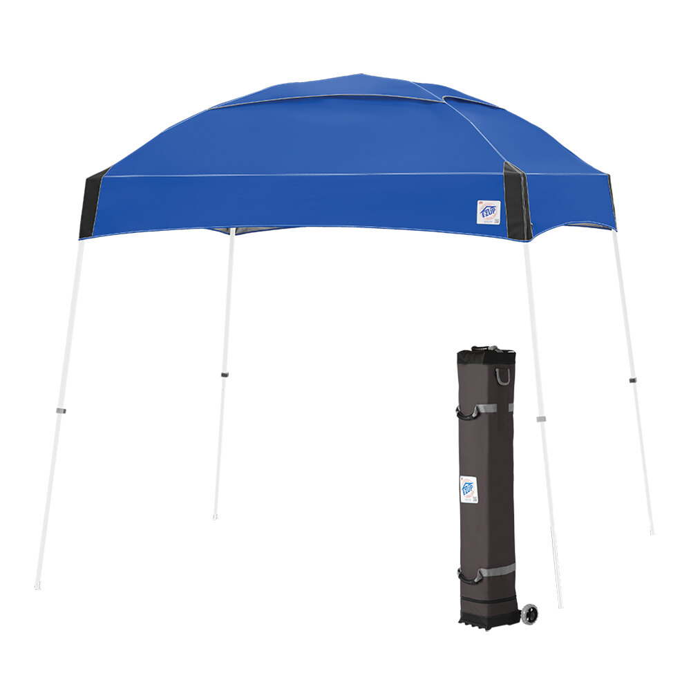 E-Z Up DM3WH10RB Dome 10' x 10' Royal Blue Canopy with White Frame and ...