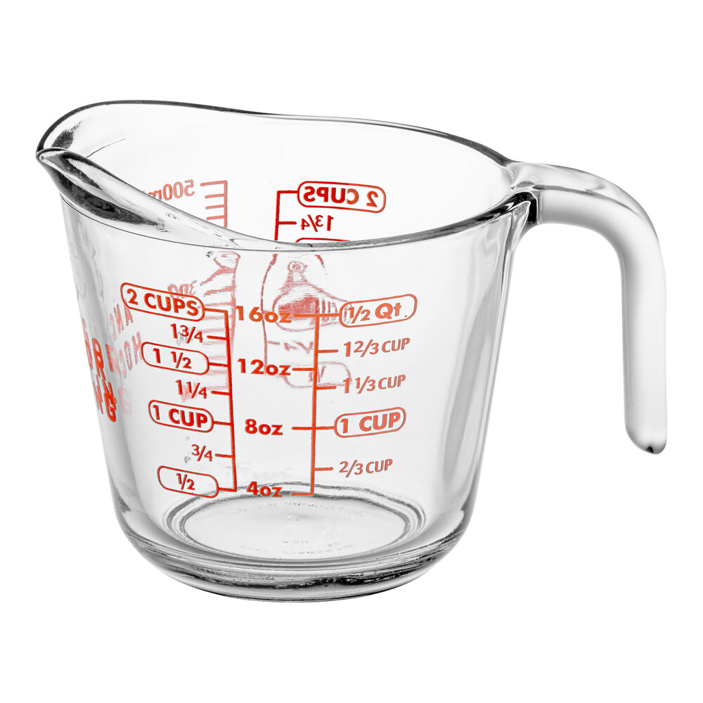 Anchor Hocking 2 Cup Measuring Cup (Clear Glass, 16 oz.)