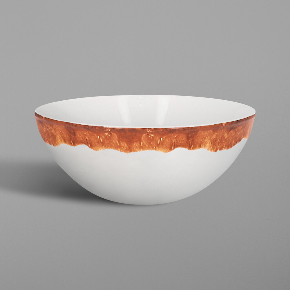 RAK Porcelain WDNNBW20CO Woodart 30.5 oz. Cedar Orange Porcelain Bowl ...