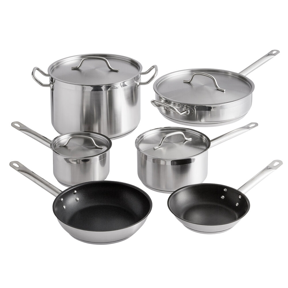 Vigor SS1 Series 10-Piece Induction Ready Stainless Steel Cookware Set ...