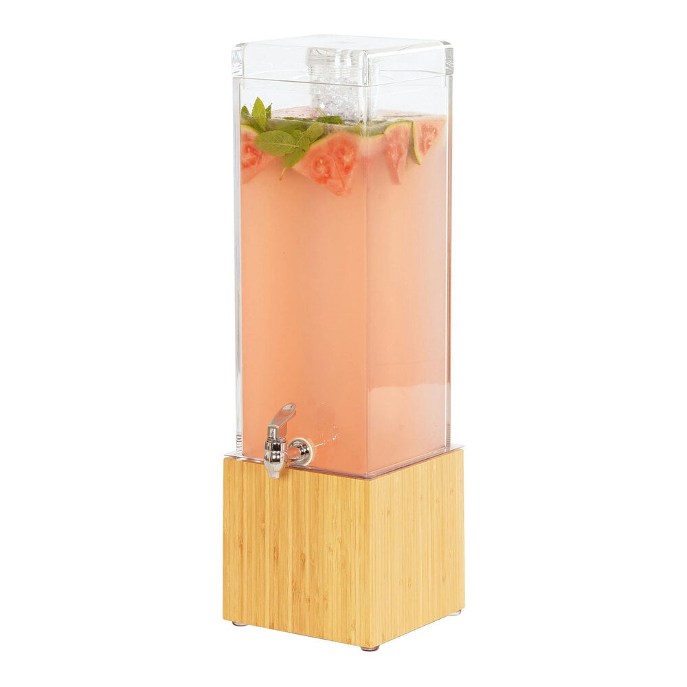 Cal-Mil 1527-3INF-60 Bamboo 3 Gallon Infusion Dispenser - 8 1/4" x 9 3/ ...