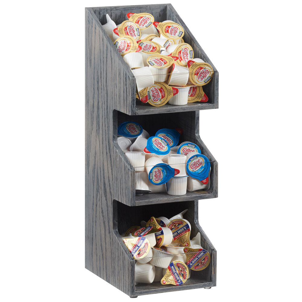 Cal-Mil 2053-83 Ashwood Gray Oak 3-Tier Condiment Display - 6 1/2" x 5 ...