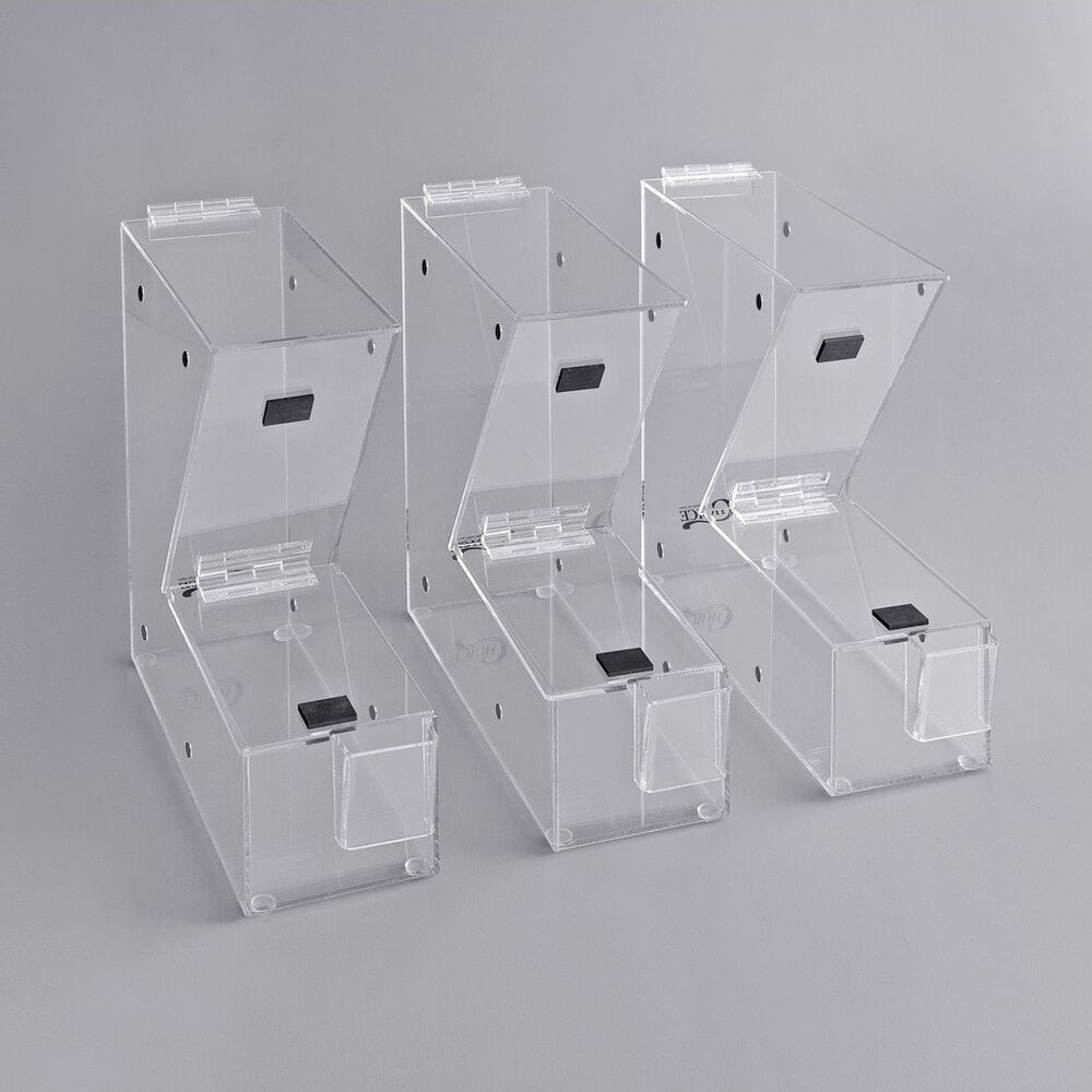 Choice 11" x 4" x 11" Stackable Candy / Topping Dispensers with Scoop ...