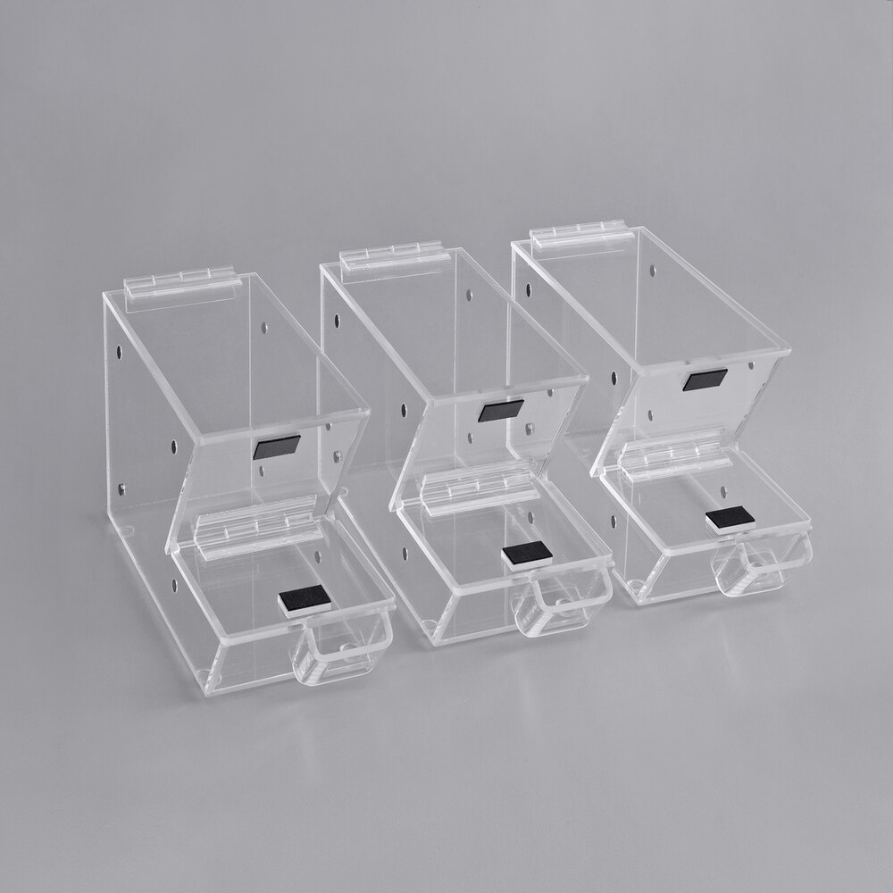 Choice 11" x 4" x 7" Stackable Candy / Topping Dispensers with Scoop ...