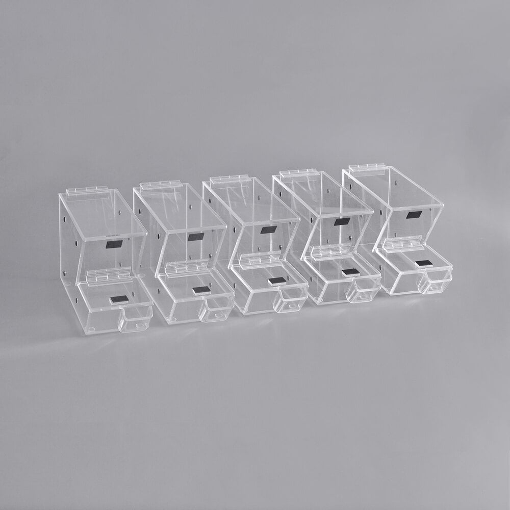 Choice 11" x 4" x 7" Stackable Candy / Topping Dispensers with Scoop ...