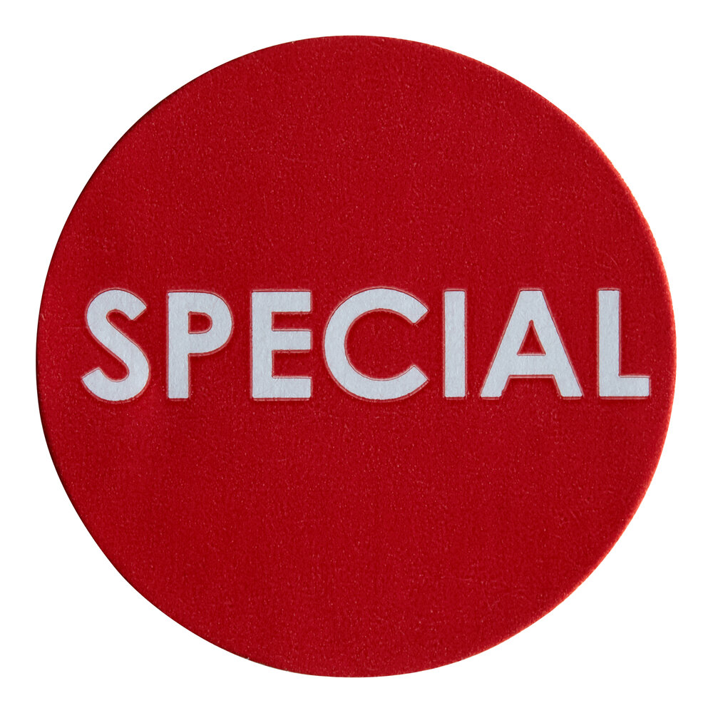 PointPlus 1" Red Round Special Permanent Label - 1,000/Roll