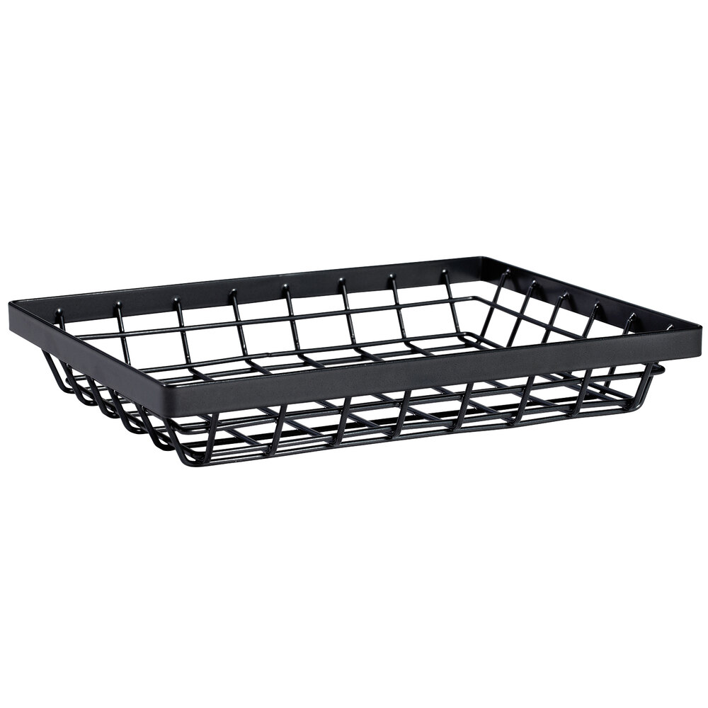 GET WB-971-MG Vector 9" x 7" Rectangular Metal Gray Wire Basket