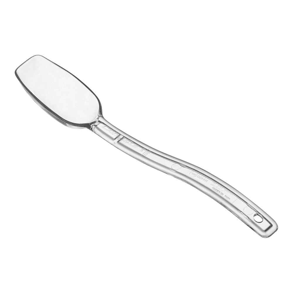 Carlisle 446007 .5 oz. Clear Solid Salad Bar / Buffet Spoon